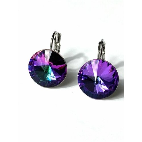 Серьги Florento, кристалл, фиолетовый
