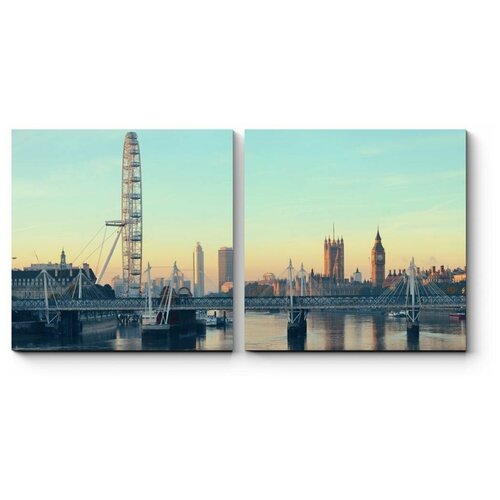Модульная картина Чудесная панорама Лондона 160x80