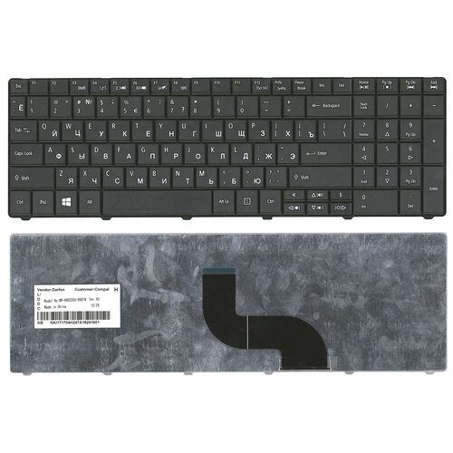 Клавиатура для ноутбука Acer TravelMate 5740 черная, версия 2