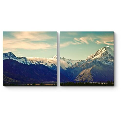 Модульная картина Горы Новой Зеландии 110x55