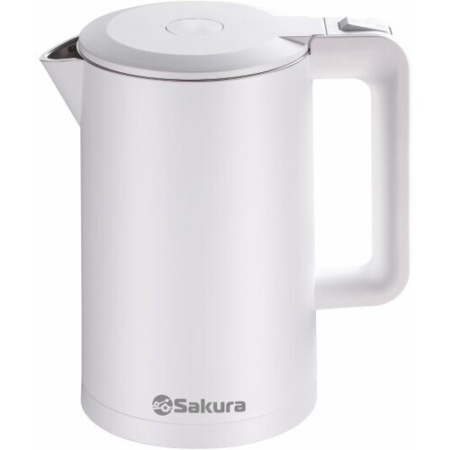 Чайник электрический Sakura SA-2170W двухслойный корпус, белый 1.7л