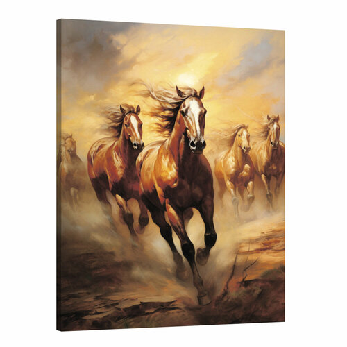 Интерьерная картина 50х70 "Лошади"