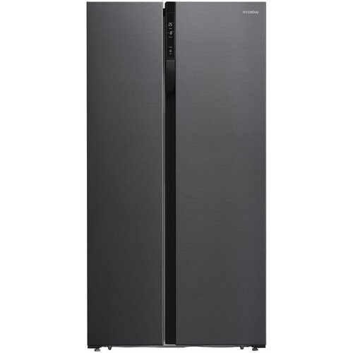 Холодильник двухкамерный Hyundai CS5003F Total No Frost, Side by Side, черная сталь