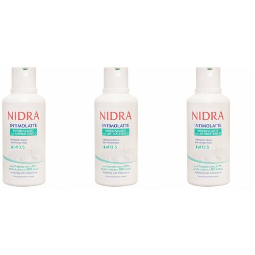 Nidra Гель для интимной гигиены освежающий, с молочными протеинами и алоэ, 3 шт х 500 мл /