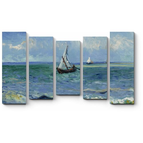 Модульная картина Морской пейзаж в Сен-Мари, Винсент Ван Гог 150x90