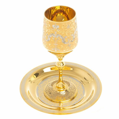 Подарочный набор "Шарм" бокал на тарелке Златоуст 127039