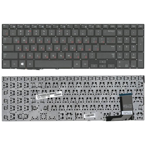 Клавиатура для ноутбука Samsumg ATIV Book NP450R5E черная без рамки
