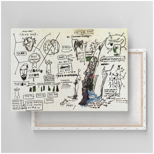 Картина на холсте с подрамником / Basquiat J.M. - Titian / Баския Жан-Мишель