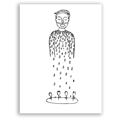 Постер на бумаге / Minimal: rain / Дождь