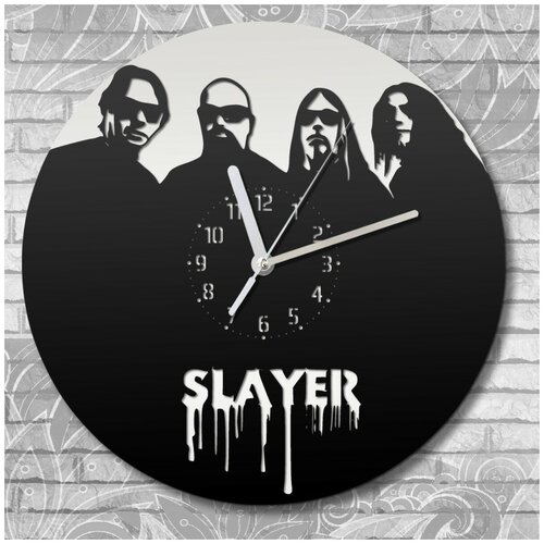 Настенные часы деревянные бесшумные музыка слэйер slayer - 530