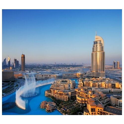 Постер на холсте Панорама Дубай №1 34см. x 30см.
