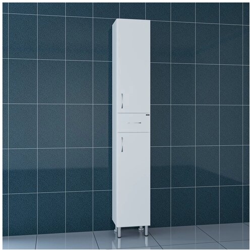 Шкаф-пенал для ванной СаНта Стандарт 30 501002, (ШхГхВ): 30х30.5х191 см, белый