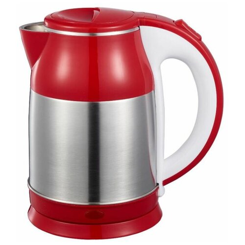 Чайник Maxtronic MAX-326A, красный/серебристый