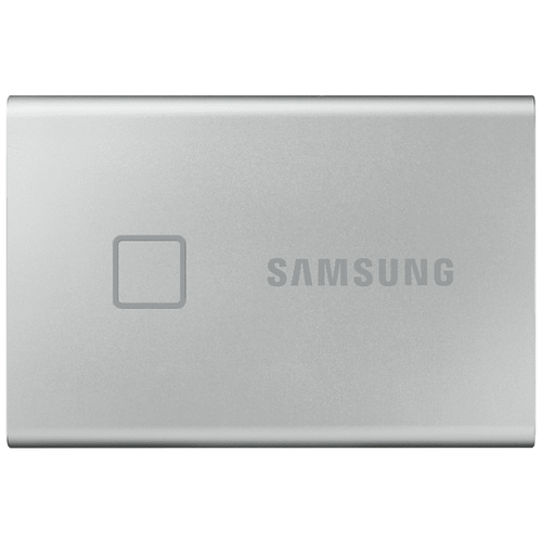500 ГБ Внешний SSD Samsung T7 Touch, USB 3.2 Gen 2 Type-C, серебристый