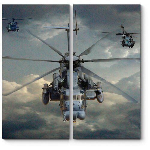 Модульная картина Вертолеты 40x40