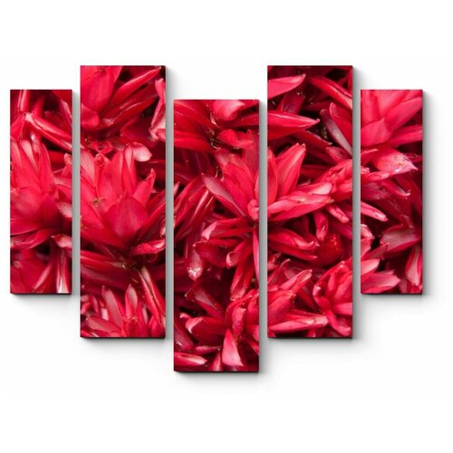 Модульная картина Красные тропические цветы171x139