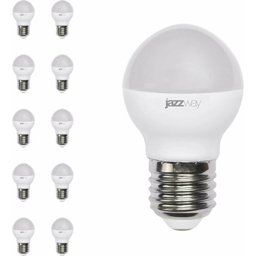 Светодиодная лампа JazzWay PLED Super Power 9W эквивалент 75W 3000K 820Лм E27 шар (комплект из 10 шт)