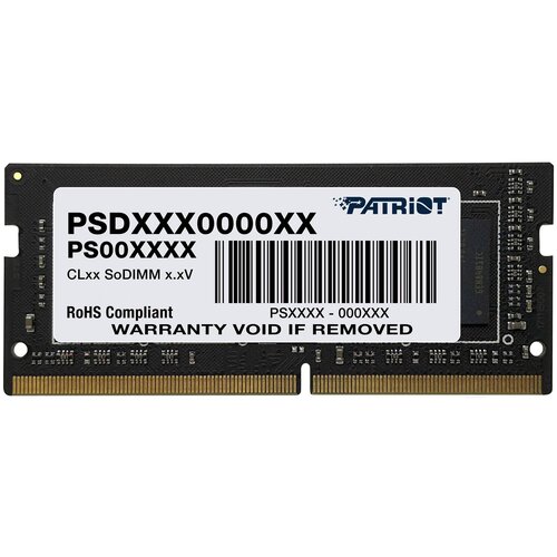 Оперативная память Patriot Memory SL 16 ГБ DDR4 SODIMM CL22 PSD416G320081S