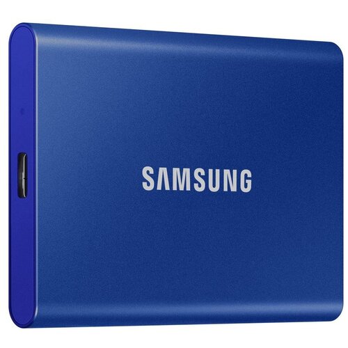 SSD SAMSUNG Твердотельный накопитель Samsung. Samsung SSD 500GB T7 Touch, USB Type-C, R/W 1000/1050MB/s, Blue