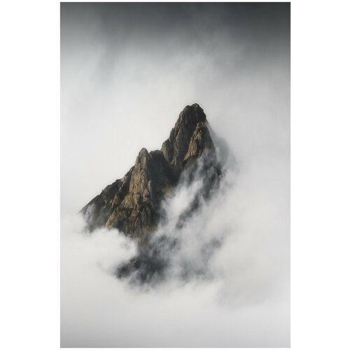 Постер / Плакат / Картина Туманные горы 60х90 см в подарочном тубусе
