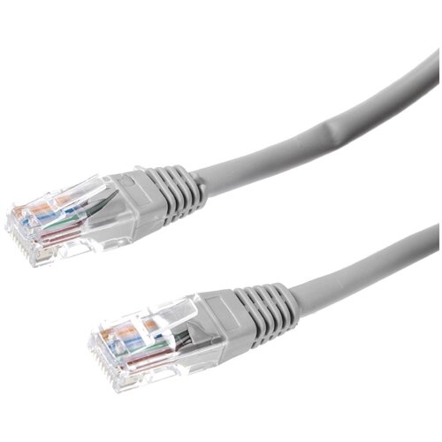 Патч-корд OXION RJ 45 - RJ 45 (UTP4 CAT5e), 15 м, 1 шт., серый