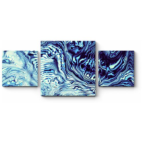 Модульная картина Волны и блики 110x47