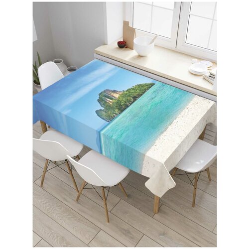 Скатерть прямоугольная JoyArty на кухонный стол "Горные заросли" из оксфорда, 180x145 см