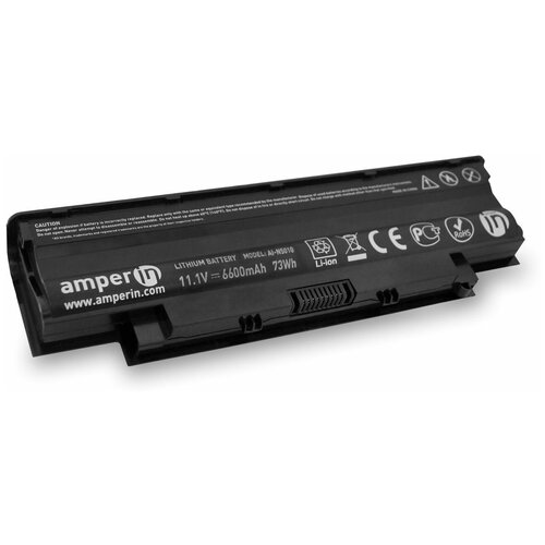 Аккумуляторная батарея усиленная Amperin для ноутбука Dell 6P6PN (6600mAh)