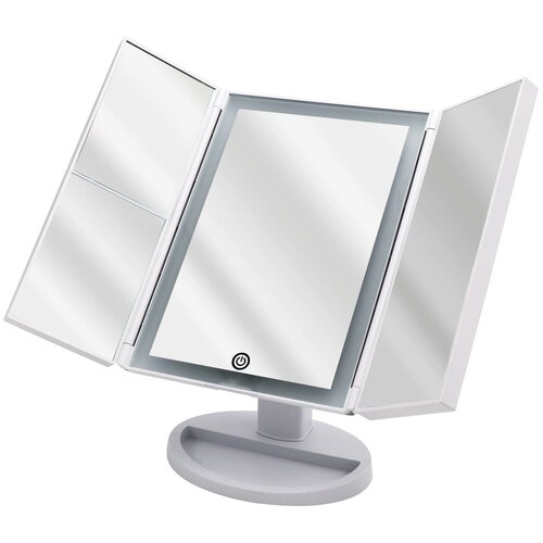 Зеркало косметическое настольное RIDDER Vivian M 1х/2х/5х-увеличение LED сенсор USB белый