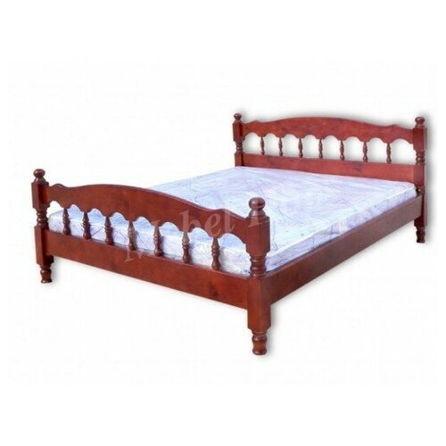 Кровать двуспальная из массива дерева "Точёнка"