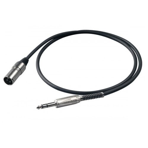 PROEL BULK230LU1 - микрофонный кабель, 6.3 джек стерео <-> XLR (папа), длина - 1 м