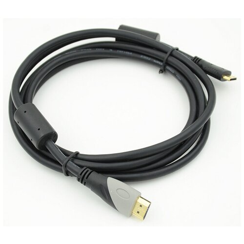 Кабель аудио-видео HDMI (m)/Mini HDMI (m) 2м. феррит. кольца черный