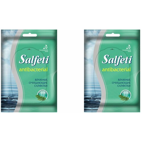 Salfeti Салфетки влажные Антибактериальные, 20 шт, 2 уп