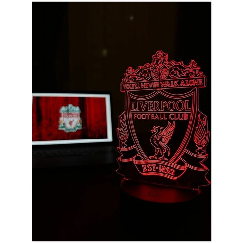 3D Светильник-ночник ФК Ливерпуль (Liverpool FC), ночник для мальчиков и девочек