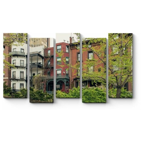 Модульная картина Жилая улица в Бруклин-Хайтс100x58