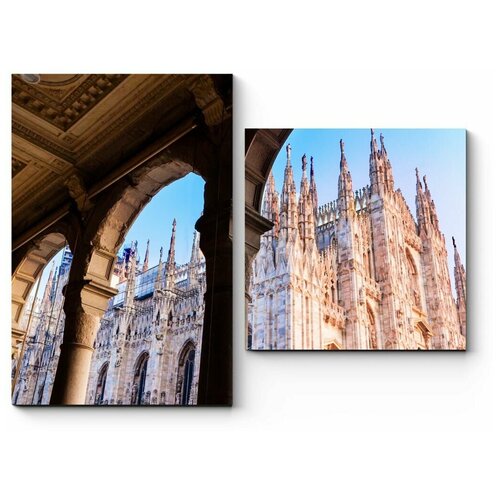 Модульная картина Миланский собор с необычного ракурса50x38