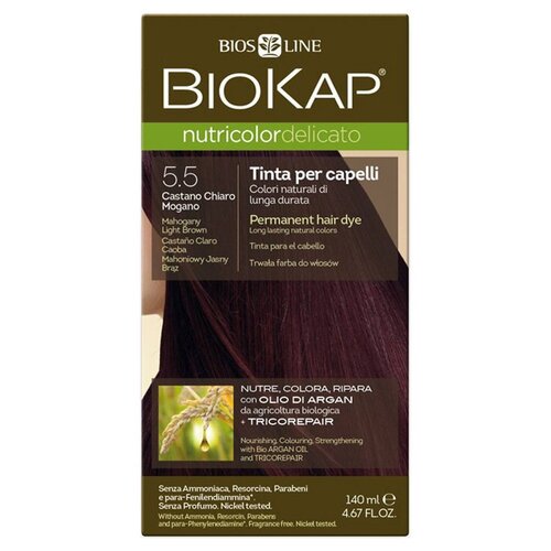 BioKap Nutricolor Delicato стойкая крем-краска для волос, 5.5 махагон, 140 мл