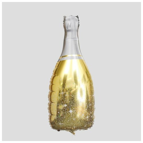 Шар фольгированный 40" "Бутылка шампанского", цвет золотой