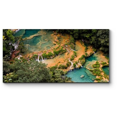 Модульная картина Кристально чистая река в Гватемале120x60