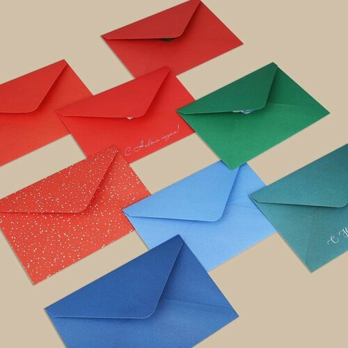 Дарите Счастье Набор подарочных конвертов «С Новым годом», 16 штук, 11 х 15 см