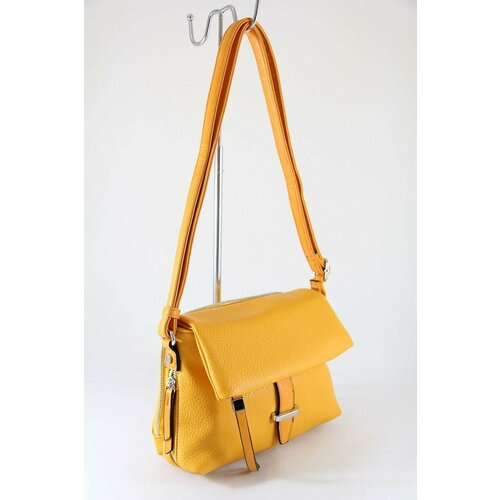 Сумка кросс-боди Batty Яркая сумка из экокожи G-2641-2-Yellow, фактура рельефная, гладкая, желтый