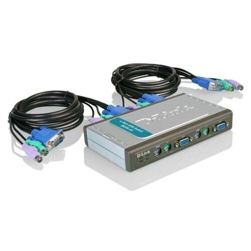 KVM-переключатель D-link DKVM-4K/B3A 4-портовый KVM-переключатель с портами VGA и PS/2