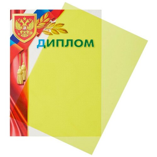 Обложки для переплета пластиковые Promega office A4 200 мкм желтые прозрачные (100 штук в упаковке)