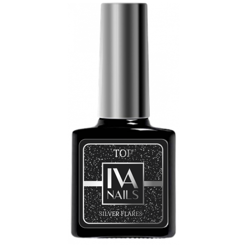 IVA Nails Верхнее покрытие Top Flares, Silver, 8 мл