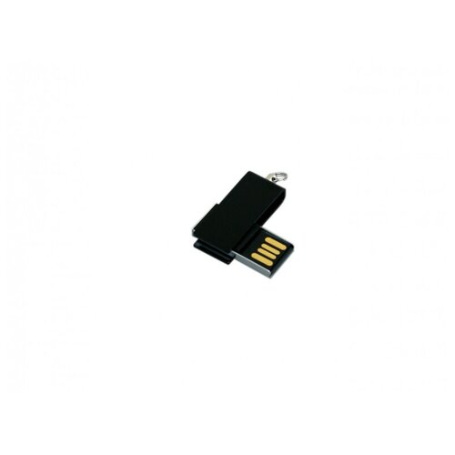 Металлическая флешка с мини чипом в цветном корпусе (128 Гб / GB USB 2.0 Черный/Black minicolor1 для гравировки логотипа)