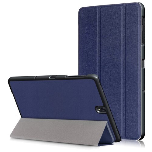 Чехол-обложка MyPads для Samsung Galaxy Tab S3 9.7 SM-T820/T825 тонкий умный кожаный на пластиковой основе с трансформацией в подставку синий