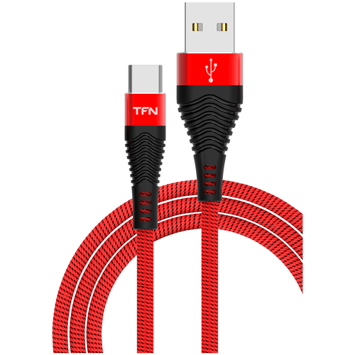 Кабель TFN USB-Type-C 3A 1.0m Red-Black