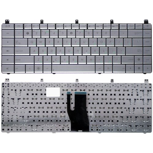 Клавиатура для ноутбука Asus N45 N45S N45SF серебристая