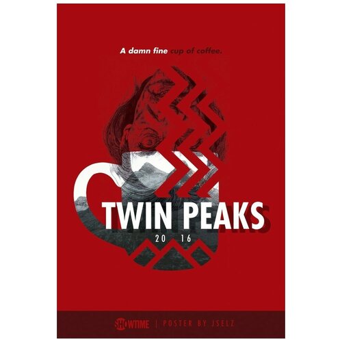 Плакат, постер на бумаге Twin Peaks/Твин Пикс. Размер 30 х 42 см