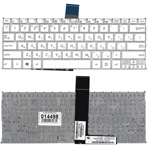Клавиатура для ноутбука Asus 3AEX8TCJN70 белая без рамки, плоский Enter